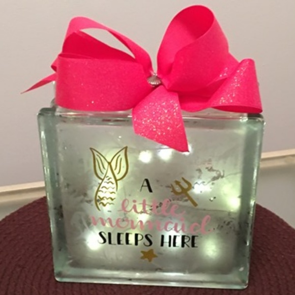 Accents | Large Lighted Block A Little Mermaid Sleeps Here | Poshmark